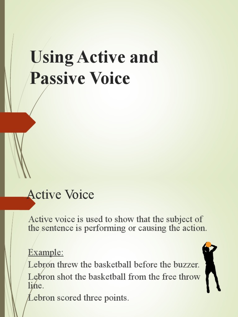 Using Active and Passive Voice | Download Free PDF | Subject (Grammar ...