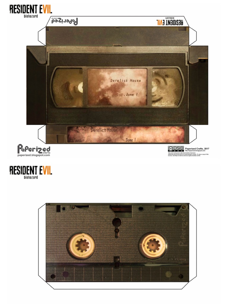 Resident Evil 7 - VHS Tape Box Papercraft | PDF