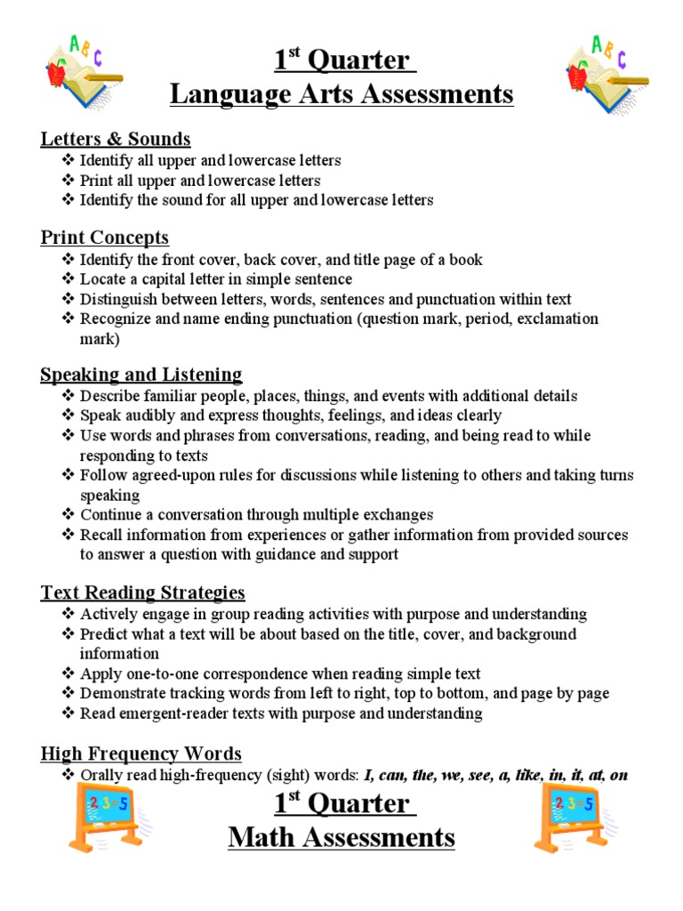 Kindergarten Learning Goals | PDF | Word | Letter Case