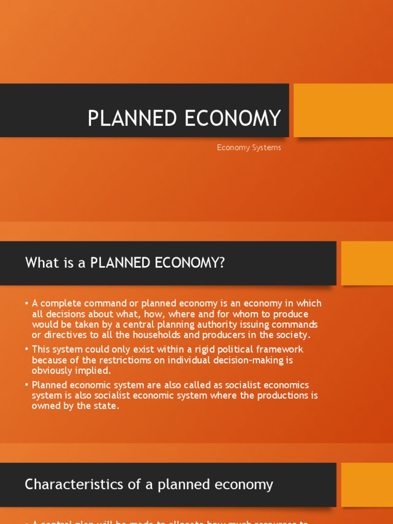 Planned Economy | PDF | Economic Planning | Economic System