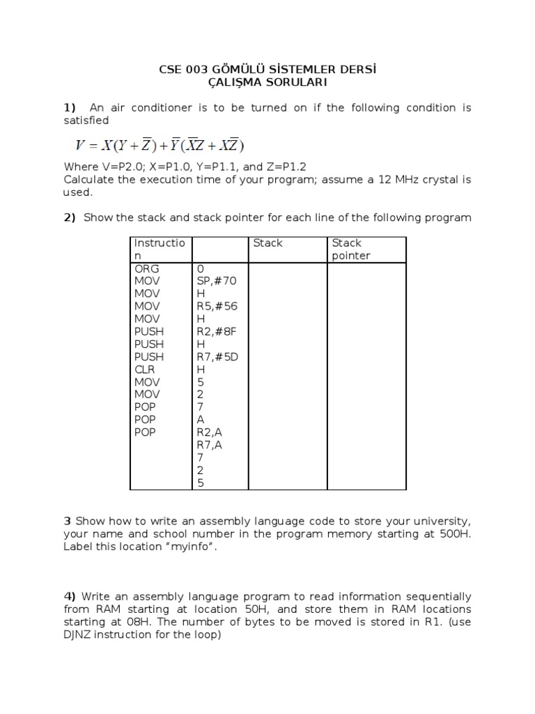 Calisma Sorulari | Download Free PDF | Binary Coded Decimal | String (Computer Science)