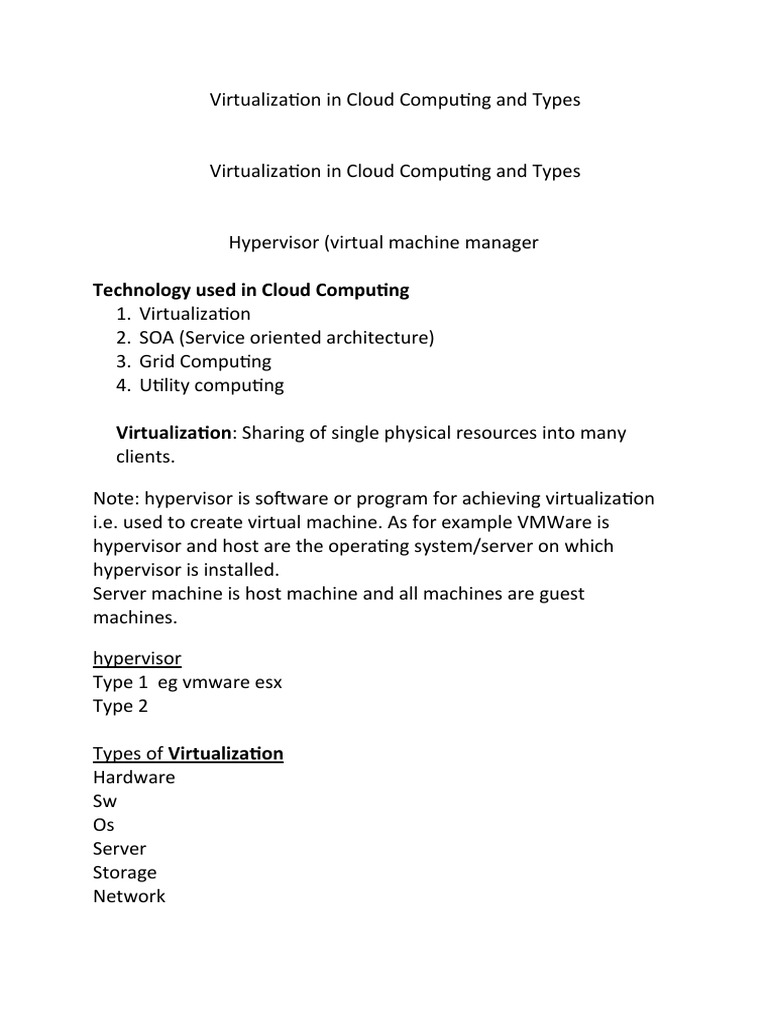 An In-Depth Look at Virtualization Types, Cloud Computing Technologies ...