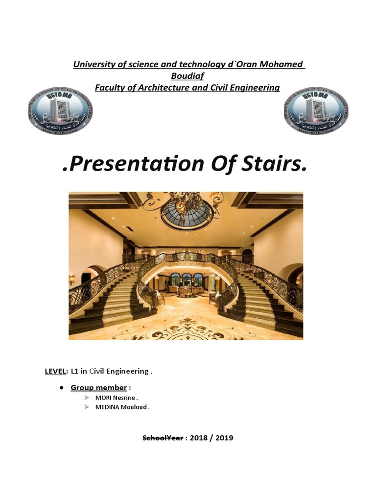 UST Oran Stairs Guide | PDF | Stairs | Civil Engineering