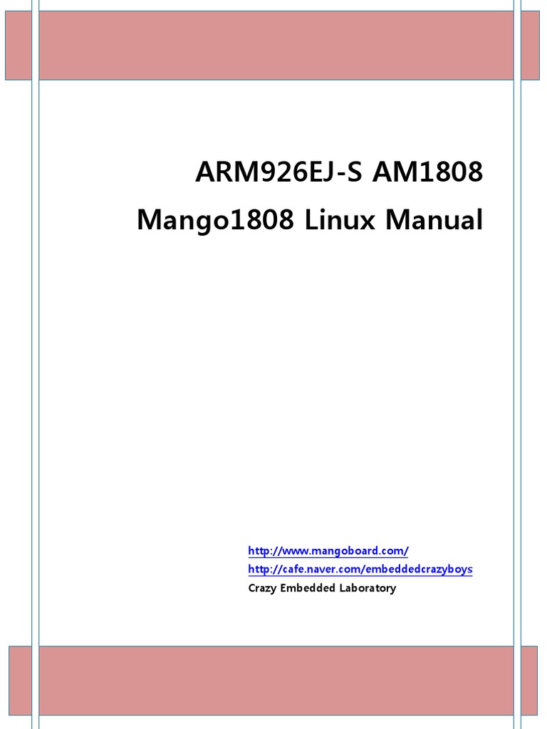 (ARM926EJS AM1808) Mango1808 Linux Manual-130912 | PDF
