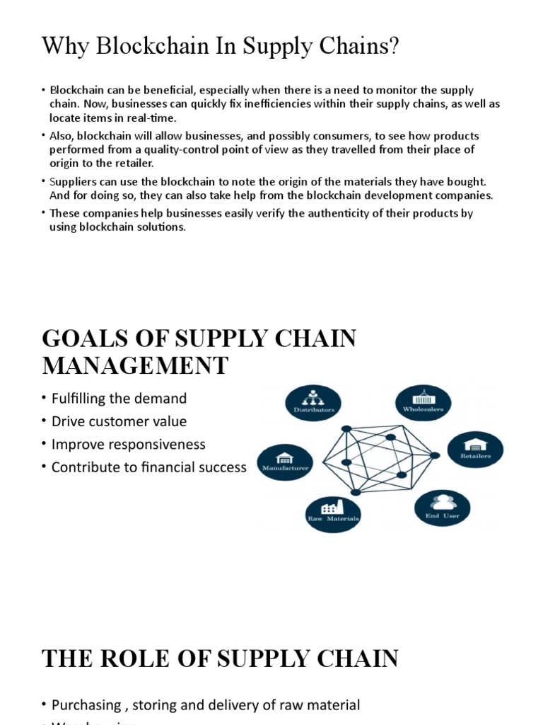 Why Blockchain in Supply Chains | PDF | Supply Chain | Logistics