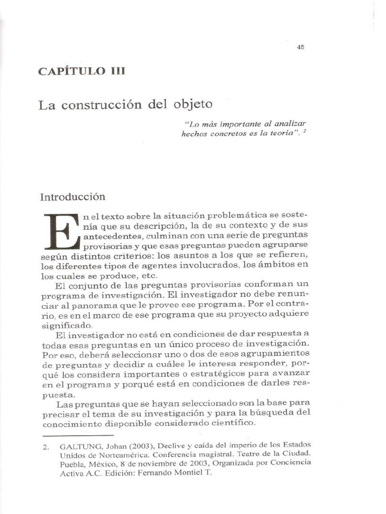 Borsotti Cap. 3. La Construcción Del Objeto PDF | PDF