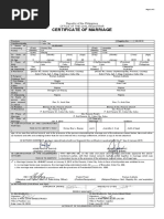 Philippines Marriage Certificate Form | PDF | Marriage License | Marriage