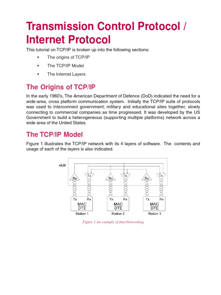 Tutorial - 5 TCP-IP | PDF | Internet Protocol Suite | Internet Protocols