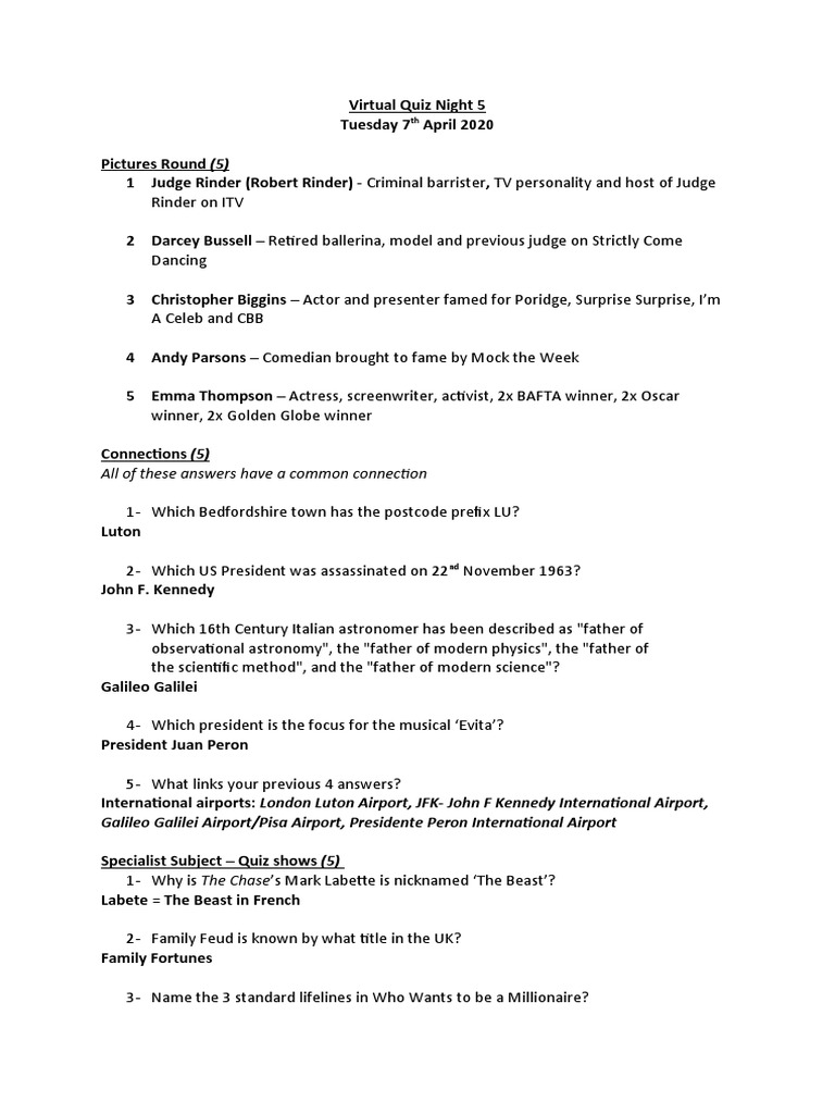 All of These Answers Have A Common Connection | PDF