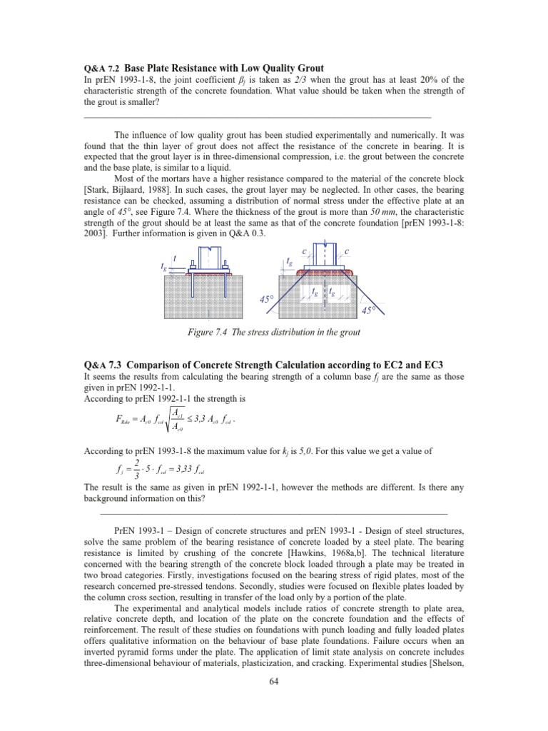 Base Plate Resistance with Low-Quality Grout | PDF | Strength Of ...