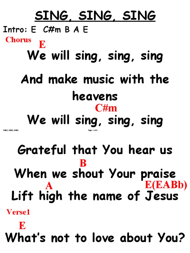 Sing, Sing, Sing | PDF