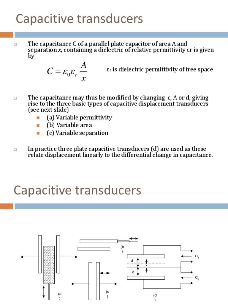 Lec 4 - Sensor Principles Part 2 | PDF | Piezoelectricity | Capacitor