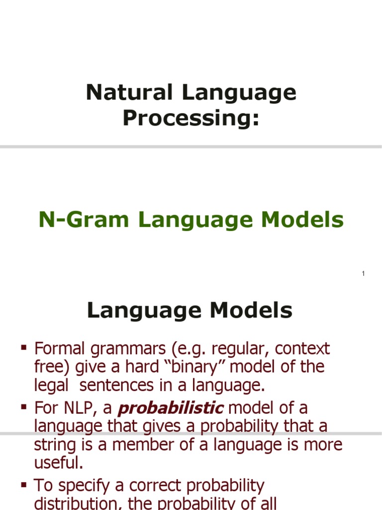 Natural Language Processing:: N-Gram Language Models | PDF | Cognitive ... Natural Language Processing:: N-Gram Language Models | PDF | Cognitive ...