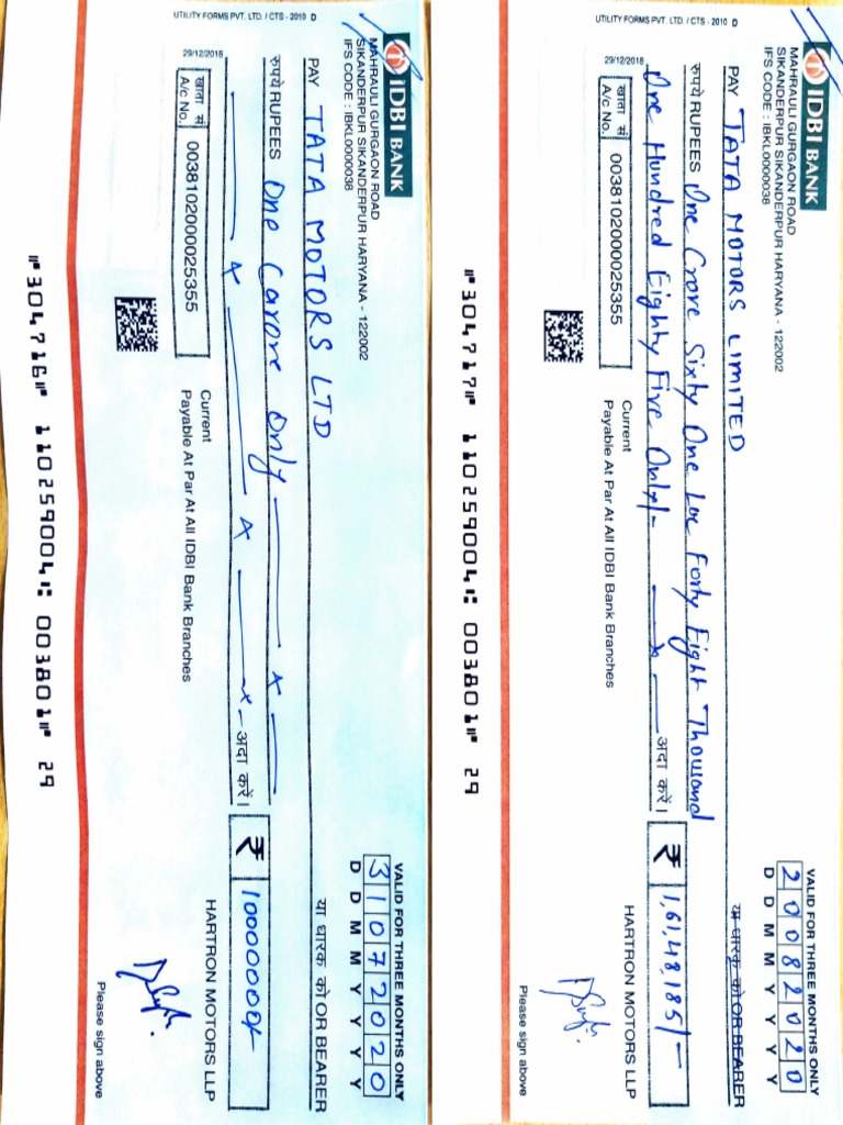 Security Cheque | PDF
