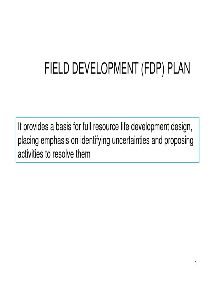 Field Development Plan PDF | PDF