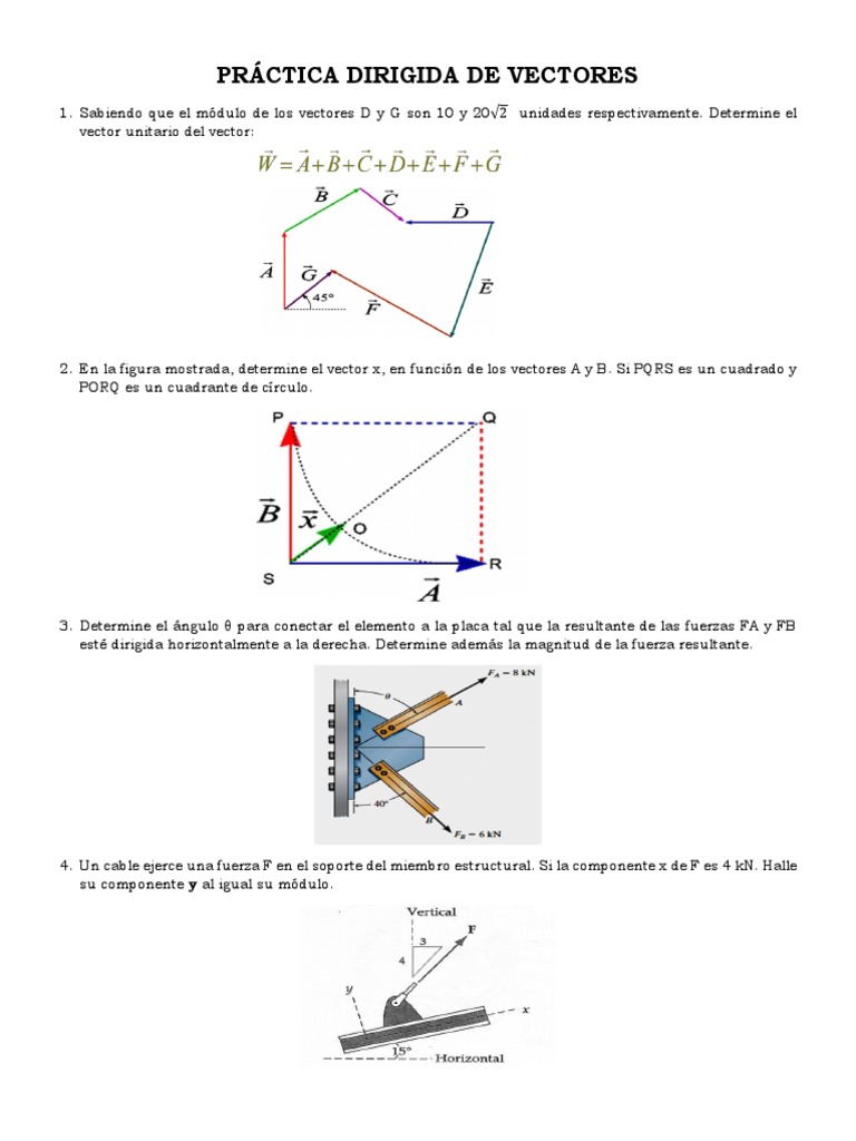 Vectores Pratica | PDF | Vector Euclidiano | Geometria plana)