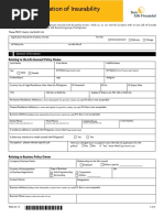 Singlife B90 Application Declaration | PDF