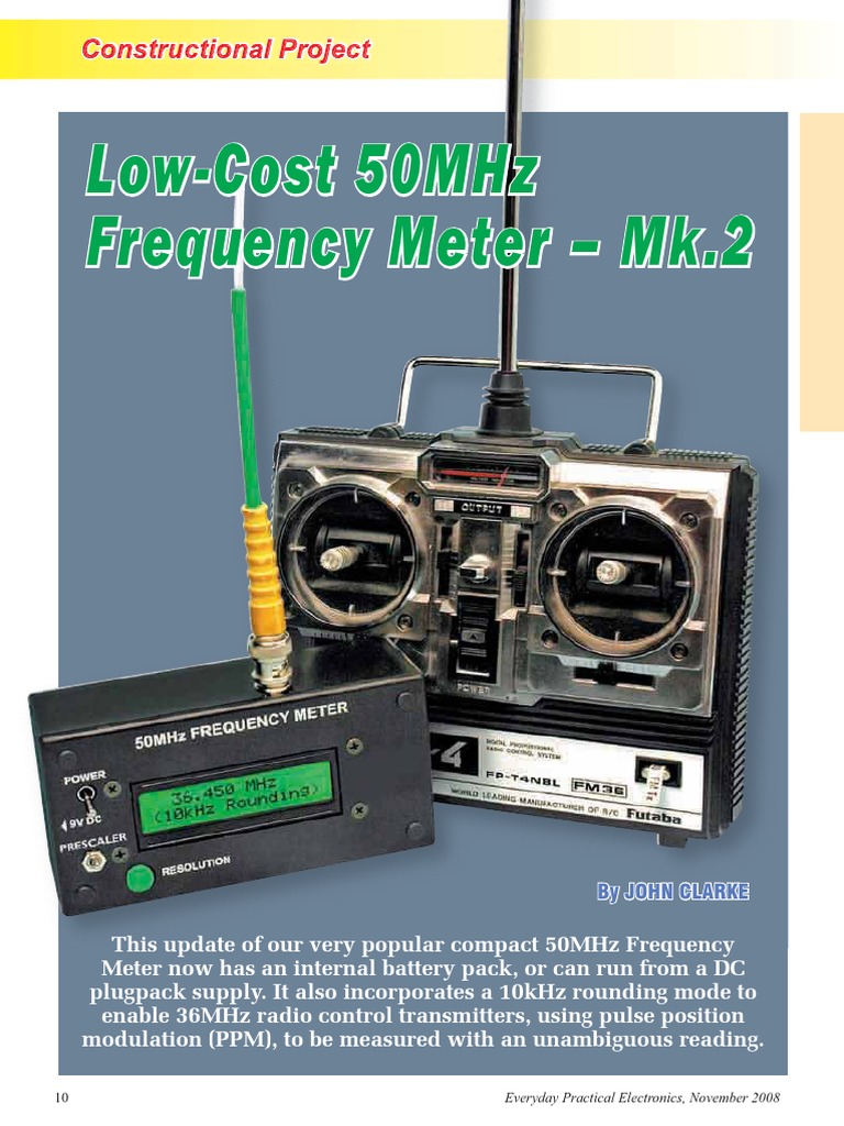 Low-Cost 50MHz Frequency Meter - Mk.2 | PDF | Hertz | Frequency