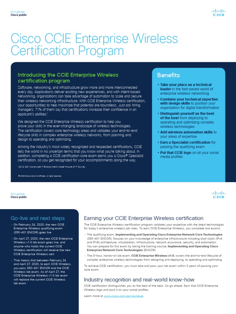 Introducing The CCIE Enterprise Wireless Certification Program | PDF ...