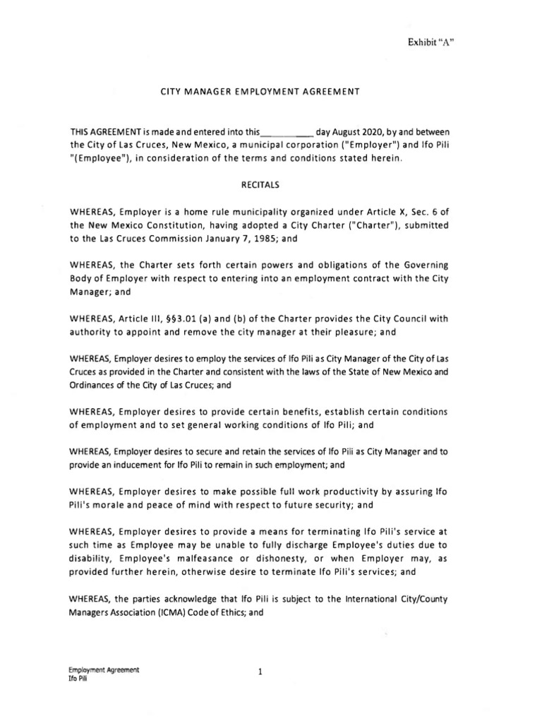 LC City Manager Contract | PDF