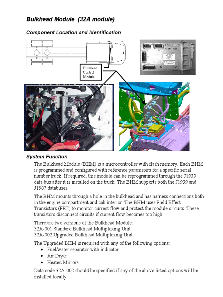 Bulkhead Module (32A Module) : Location | PDF | Switch | Amplifier