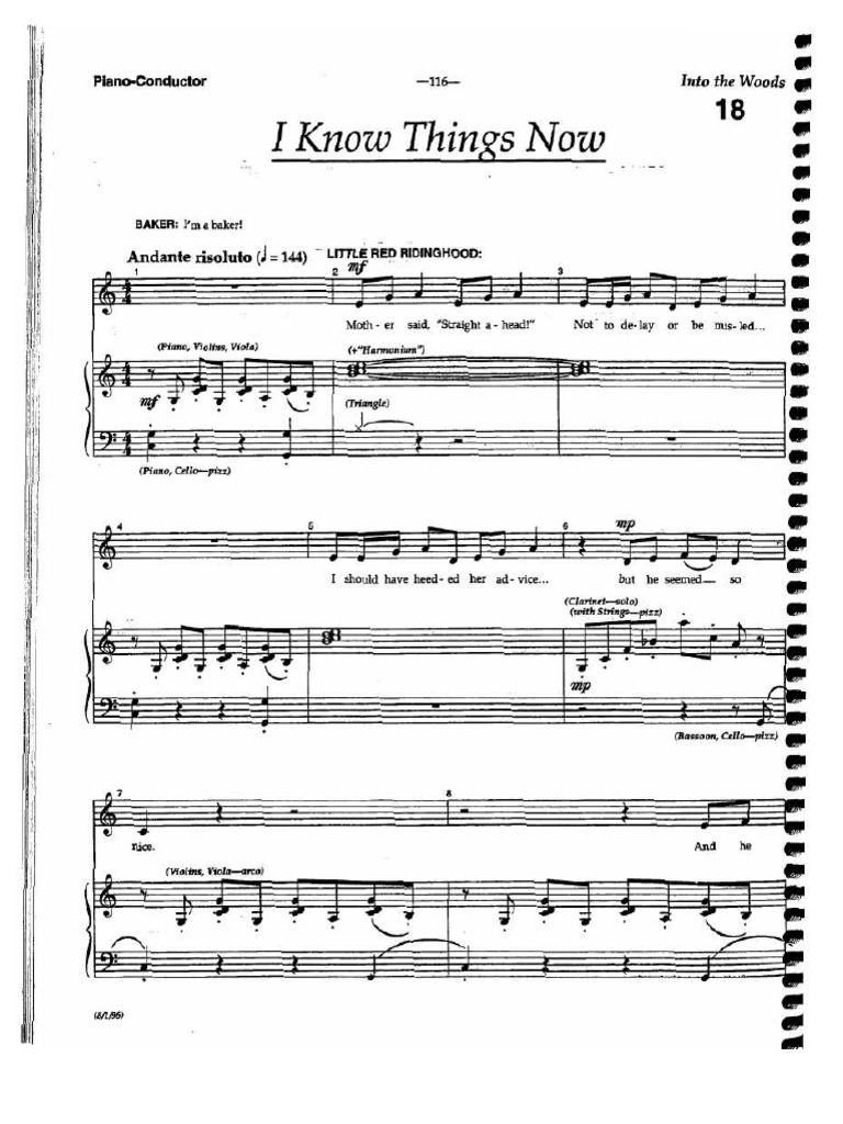 I Know Things Now Sondheim PDF | PDF