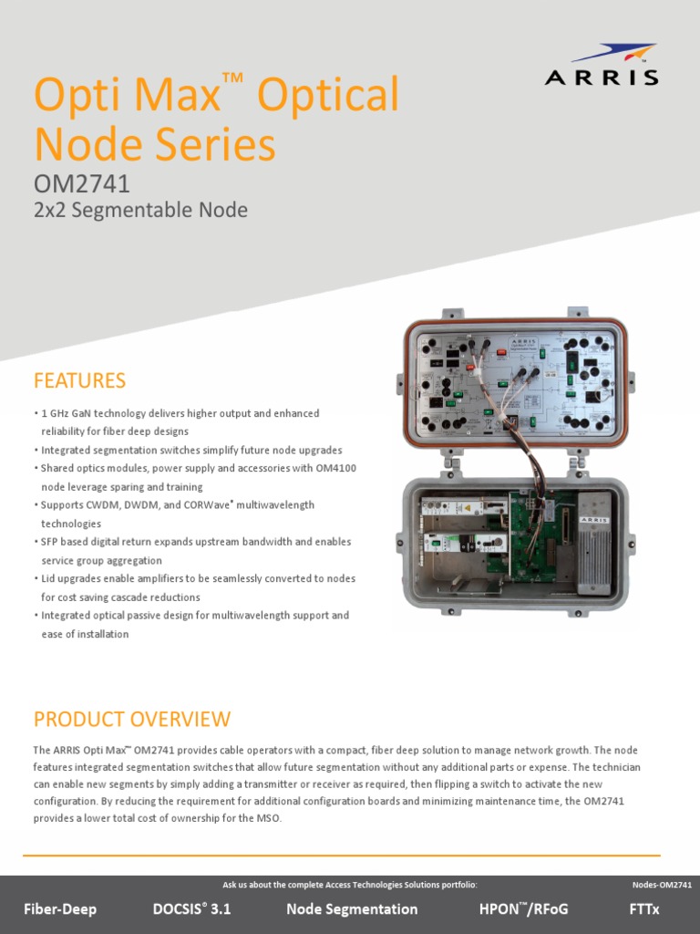 Opti Max Optical Node Series | PDF | Wavelength Division Multiplexing ...