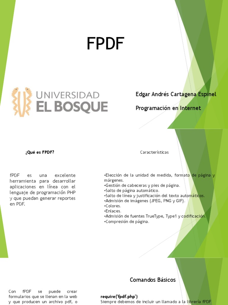 Generación de PDFs con fPDF en PHP | PDF | Php | Datos de computadora
