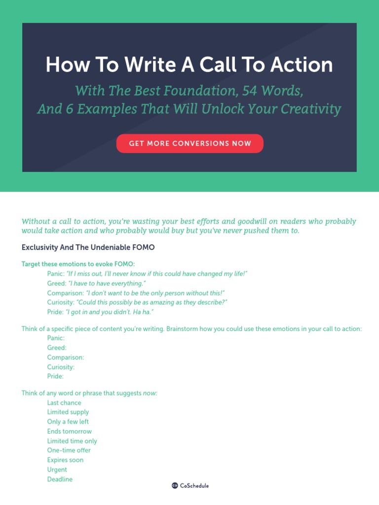 Crafting Effective Calls to Action | PDF | Communication | Business