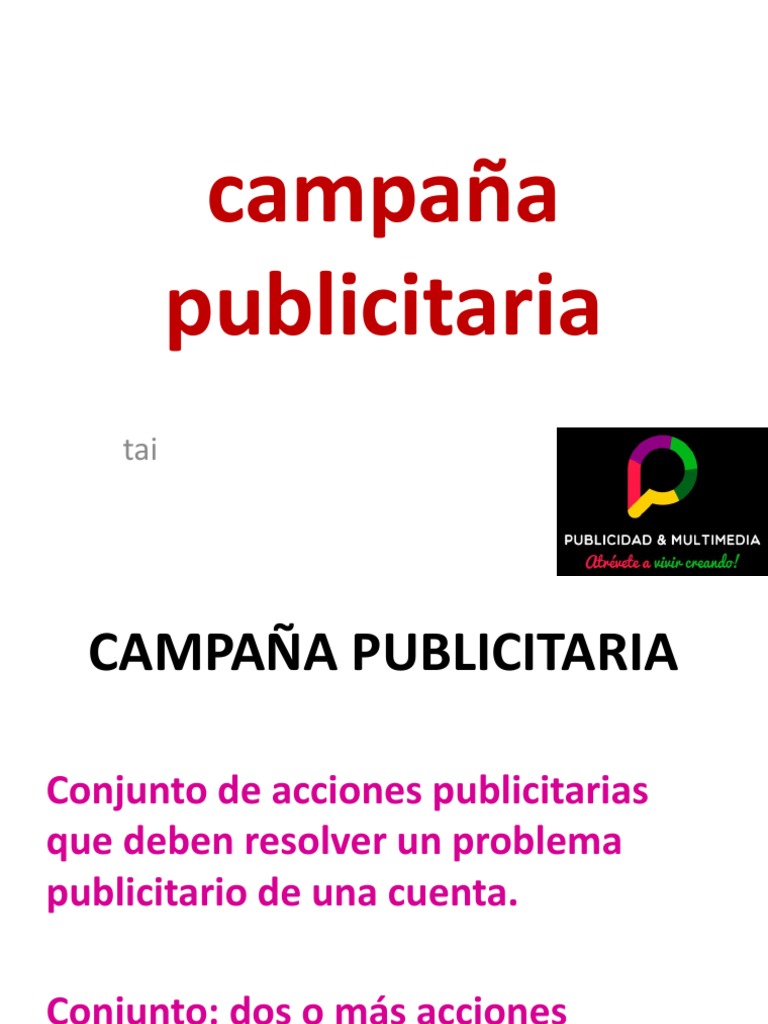 Campaña Publicitaria | PDF | Patrocinador (Comercial) | Publicidad