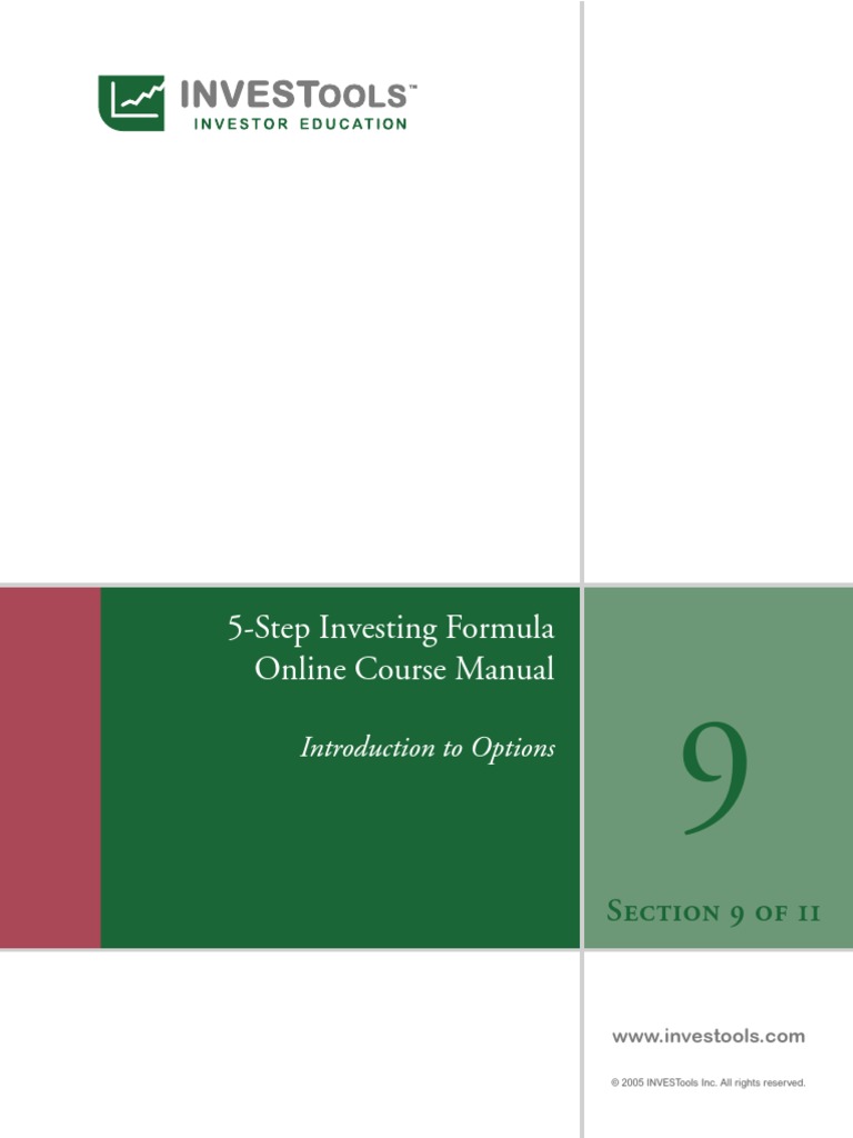 5-Step Investing Formula Online Course Manual: Introduction To Options ...