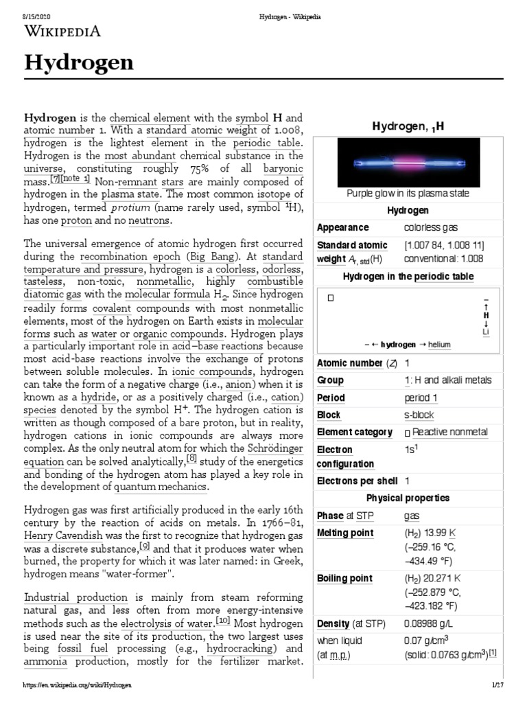 Hydrogen Family PDF | PDF | Hydrogen | Atoms