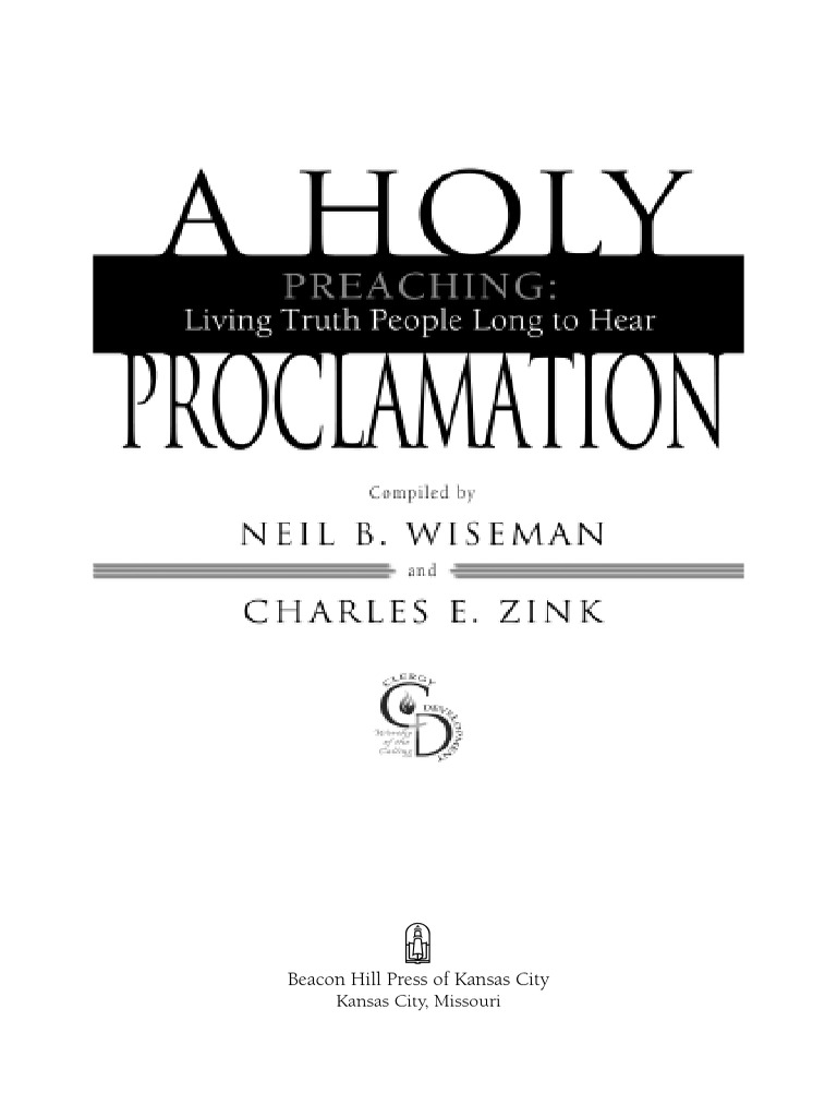 A Holy Proclamation - 2 | PDF | Expository Preaching | Sermon