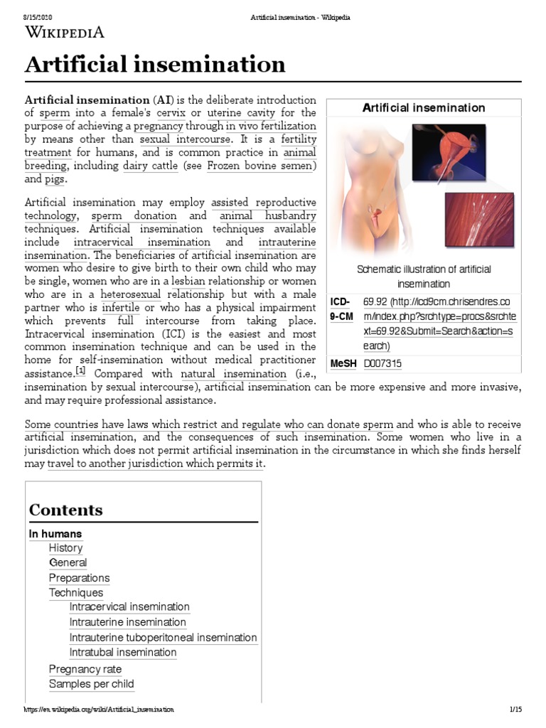 Artificial Insemination Family PDF | PDF | Gynaecology | Human Reproduction