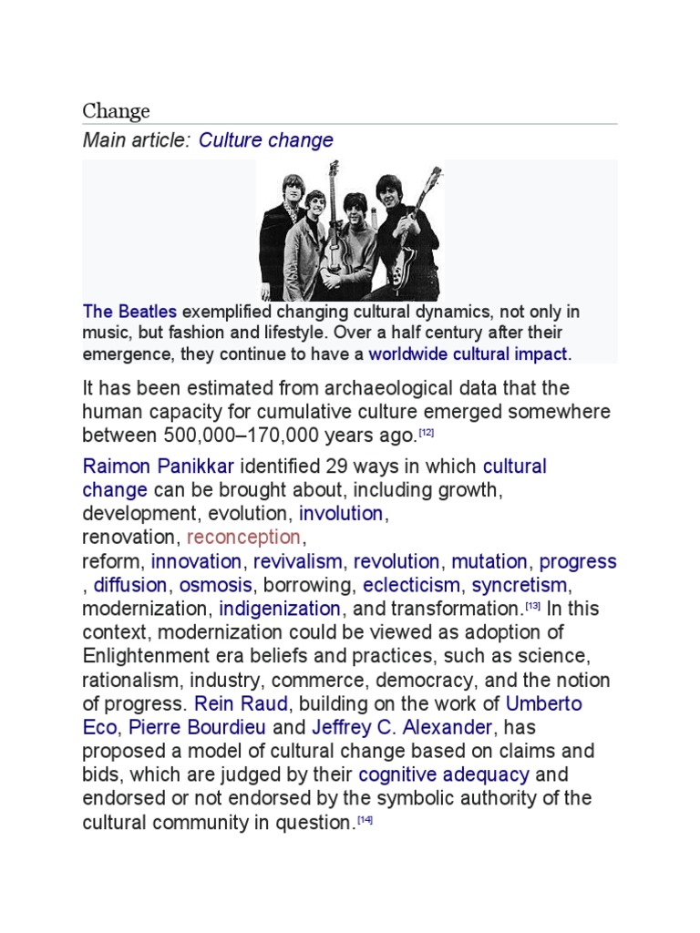 Change | PDF | Critical Theory | Sociological Theories
