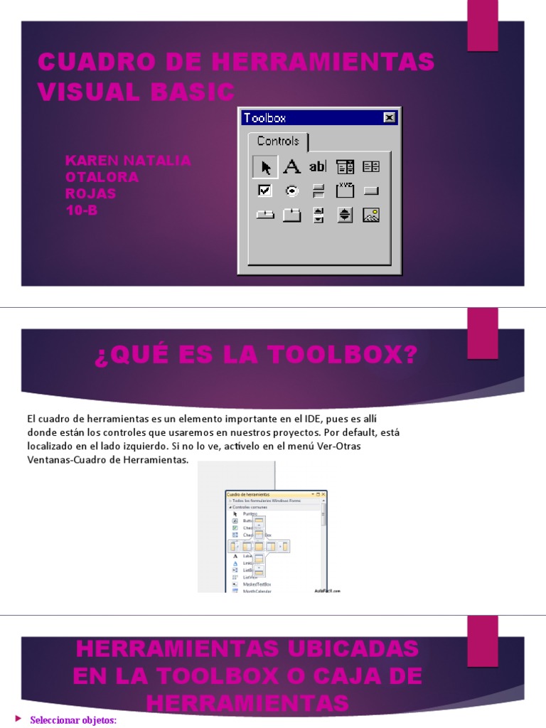 Cuadro de Herramientas Visual Basic | PDF | Software | Informática