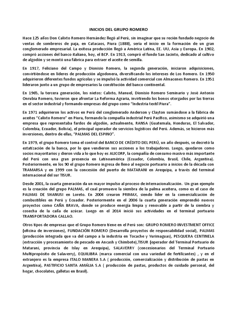 Historia Del Video Calixto Romero Hernandez | PDF | Perú | Algodón