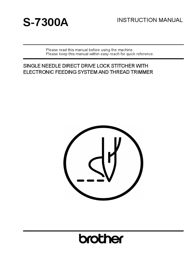 Brother Sewing Machine S7300a | PDF | Sewing Machine | Electrical Connector