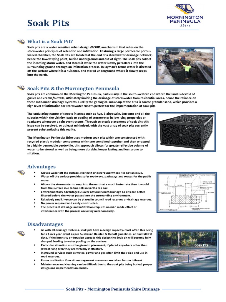 Soak Pits: What Is A Soak Pit? | PDF | Stormwater | Surface Runoff