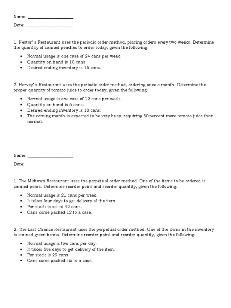 Quiz - Perpetual Method | PDF