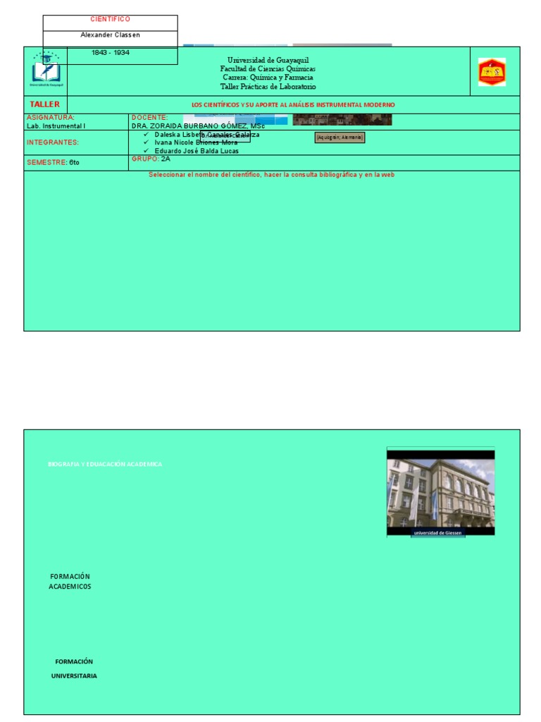 DR Alexander Classen | PDF | Química analítica | Química