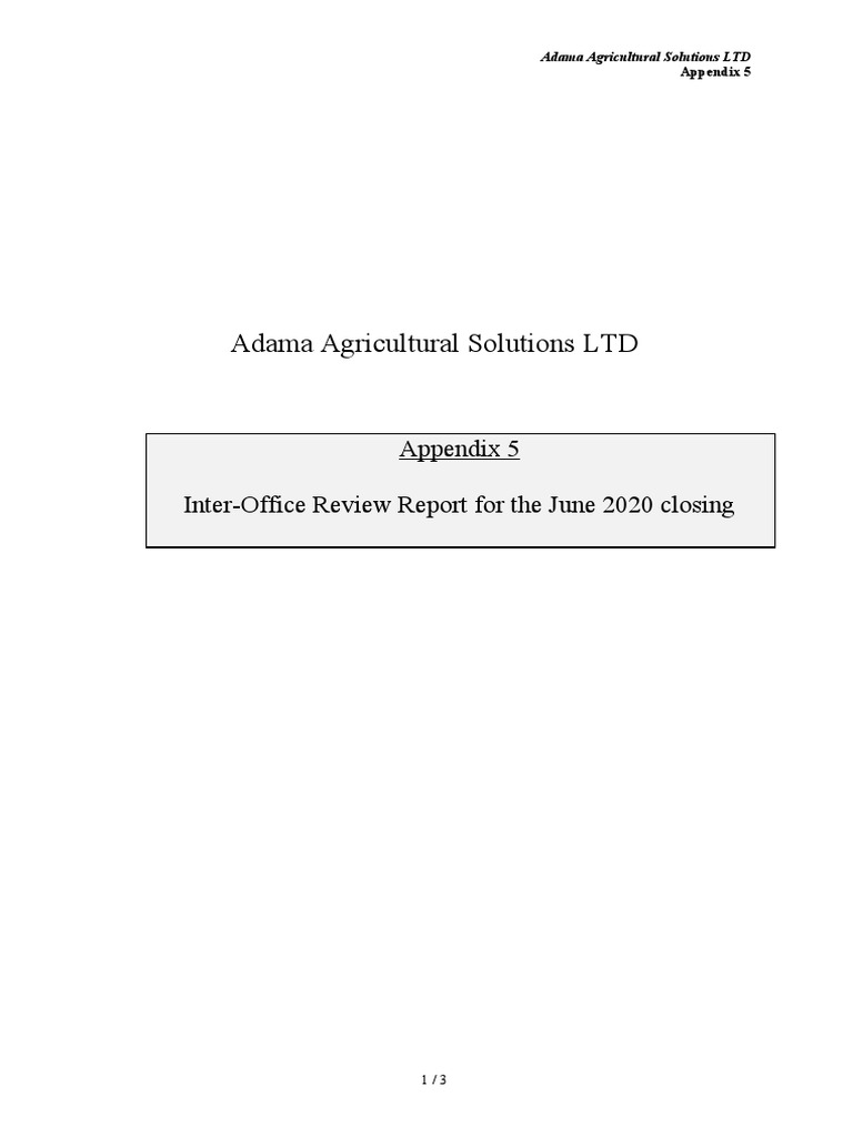 4 - Interoffice Report Q2 F | PDF | Financial Statement | Accounting