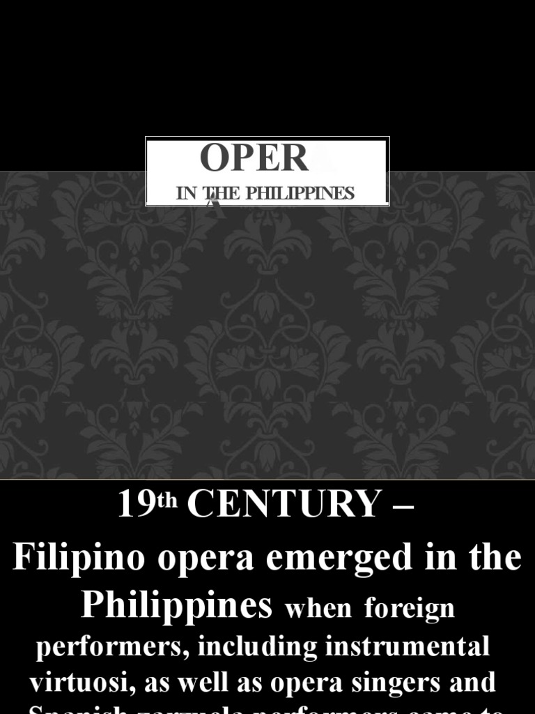 Oper A: in The Philippines | PDF | Opera | Philippines