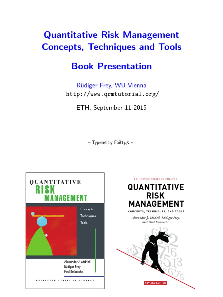 Quantitative Risk Management Concepts Techniques and Tools | PDF ...