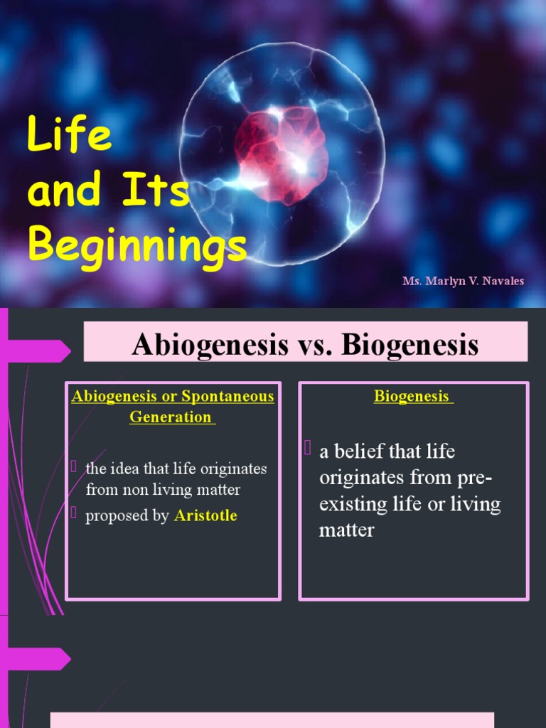Abiogenesis vs Biogenesis: Origins of Life | PDF | Biological Concepts ...