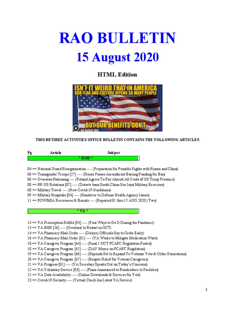 Bulletin 200815 (HTML Edition) | Medical Prescription | United States ...