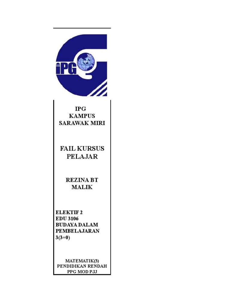 Contoh Tulang Fail Pelajar | PDF