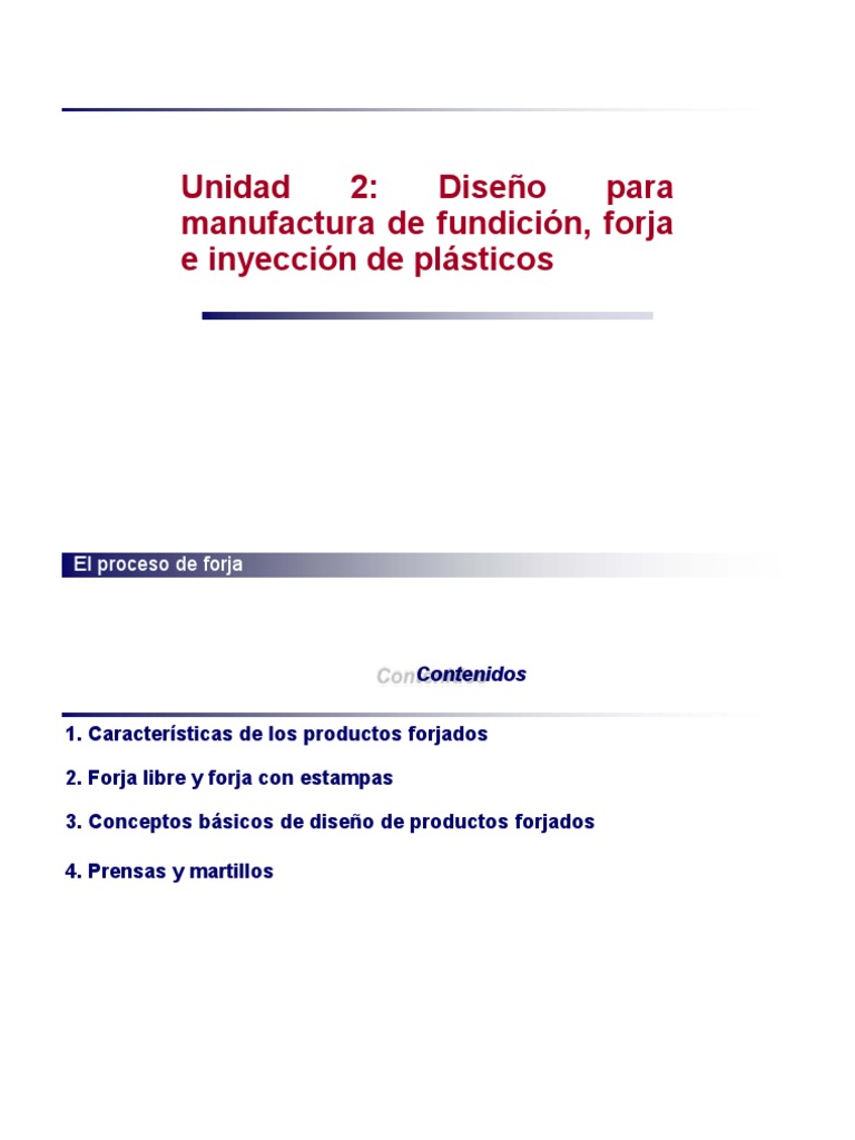 Proceso de Forja: Métodos y Diseño | PDF | Forjar | Mecanizado