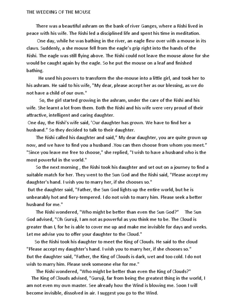 The Wedding of The Mouse Script | PDF