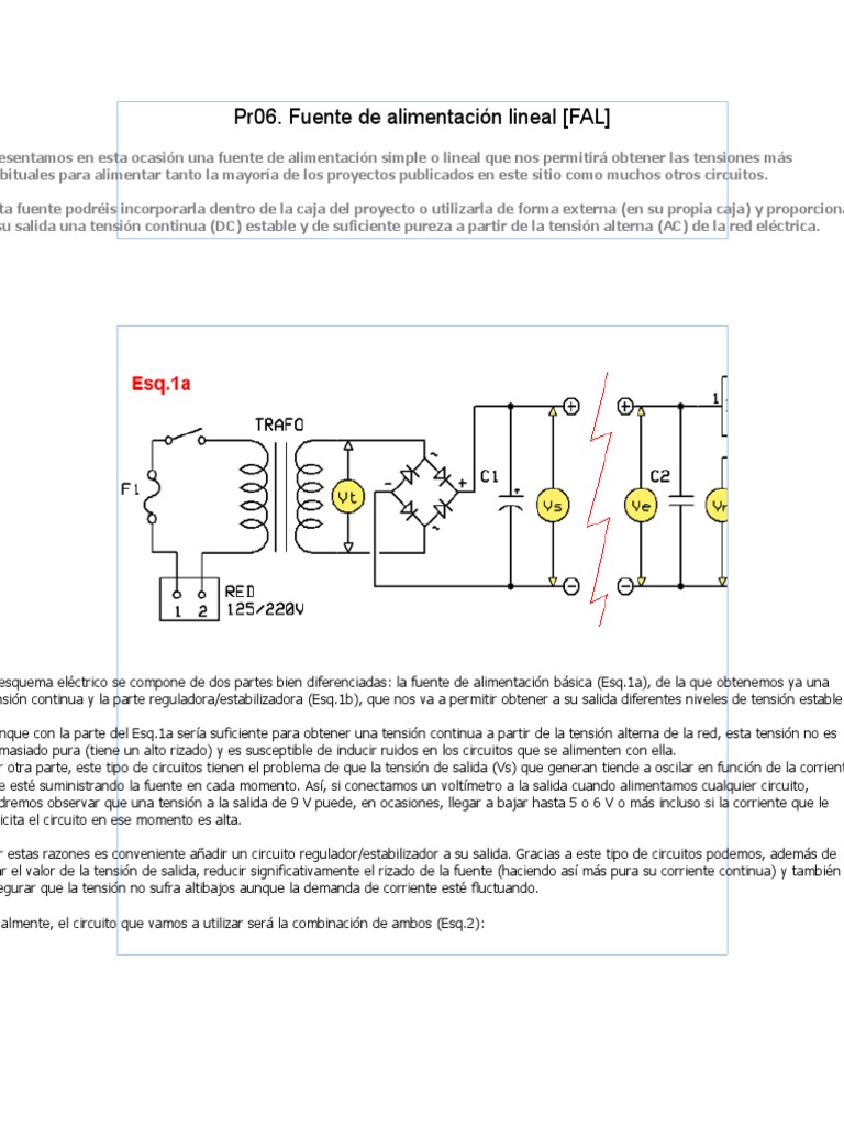 Fuente Lineal | PDF | Transformador | Fuente de alimentación